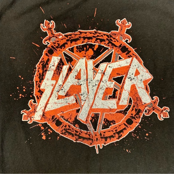 Tultex | Shirts | Slayer Red Pentagram Graphic Tshirt | Poshmark